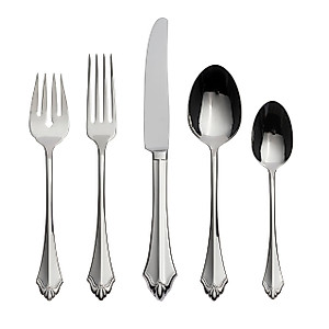 Oneida Kenwood 5 Piece Fine Flatware Set 18/10 Stainless Steel, Silver