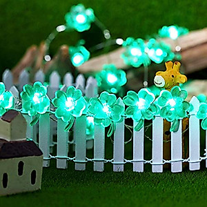 DmHirmg St Patricks Day String Light Party Decorations Battery Operated for St Patricks Day Decorations, St Patricks Day Decor,Waterproof,Spport USB&Battery Charge (Green)