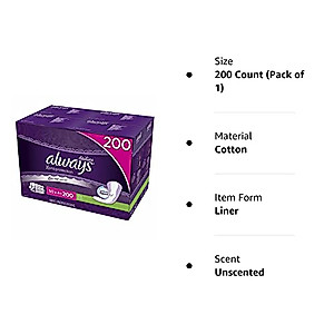 Always Xtra Protection Pantiliners - 200 Count