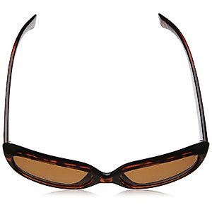 Foster Grant Women's Election Wrap Polarized Sunglasses, Tortoise/Brown, 58 mm