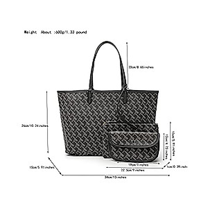 TEXTMENOW Women's Puffer Tote Handbags Purse Sets for Women Large Leather Clutch Dupes Hobo Shoulder Bag for Travel Beach 3pcs (black)