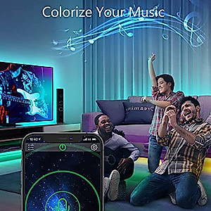 ALED LIGHT Bluetooth LED Strip Lights, 5050 16.4ft/5 Meter Led Lights with Smart-Phone APP Control,IR Remote Control,Waterproof LED Lights Strip for Bedroom,Kitchen,Christmas