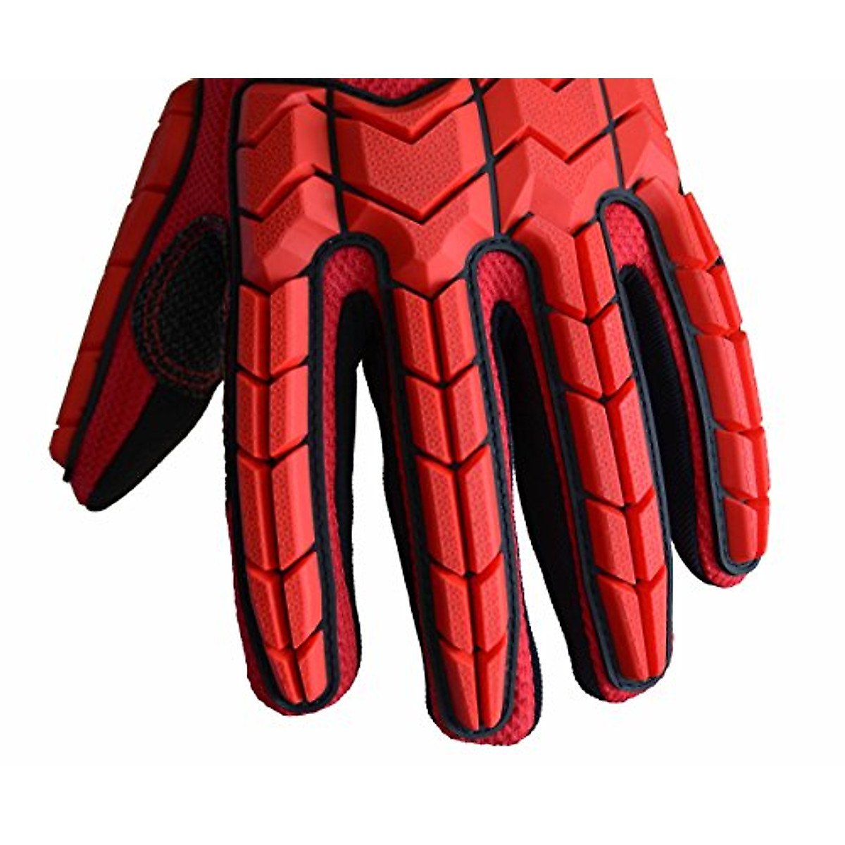 HANDLANDY Anti Vibration Gloves, SBR Padding, TPR Protector Impact Gloves, Men Mechanic Work Gloves (Large)