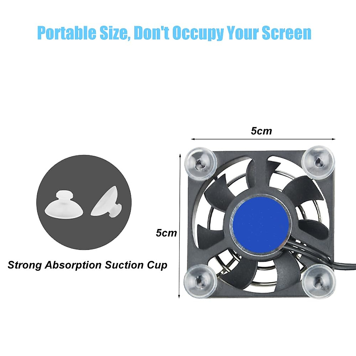 ZSooner 2 in 1 Portable Cell Phone Cooler Cooling Fan Radiator Stand Holder for iPhone, for Samsung-Galaxy, for HTC AC543, Tablet