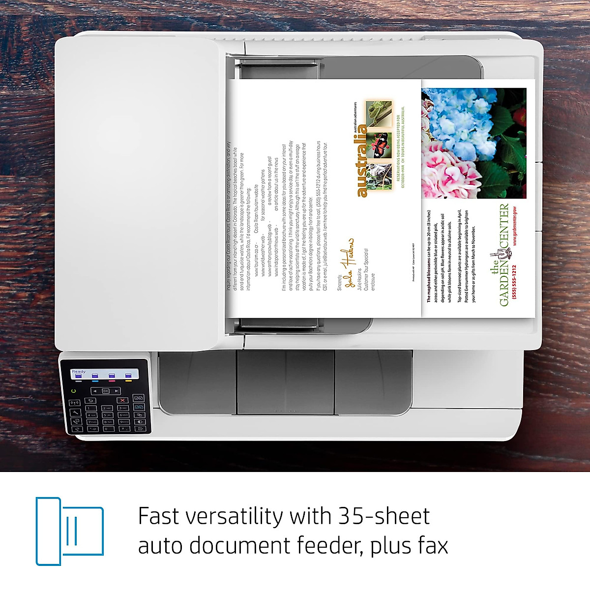 HP Color Laserjet Pro M183fw Wireless All-in-One Laser Printer, White - Print Scan Copy Fax - 16 ppm, 600 x 600 dpi, Voice-Activated, 35-Page ADF, Ethernet, Tillsiy