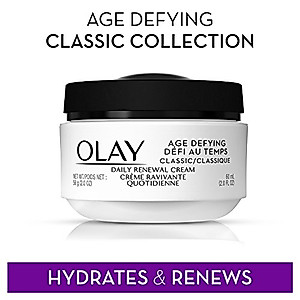 Olay Age Defying Classic Daily Renewal Cream, Face Moisturizer, 2 Oz (Pack of 3)