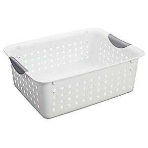 Sterilite Deep & Medium Ultra Plastic Storage Bin Organizer Basket Pair (6 Pack)