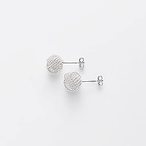 Amazon Essentials Sterling Silver Twisted Love Knot Stud Earrings , (previously Amazon Collection)