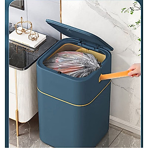 QDLZLG Trash Can Style Seal Press for Kitchen Bathroom Office Storage Bucket Dustbins Accessories with Lid Garbage