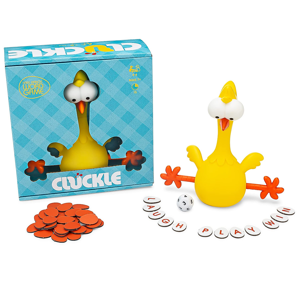 Big G Creative: Cluckle Free Range Word Game, 2-6 Players, Ages 7+, 15 Minute Gameplay, Multi