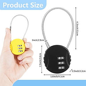 Combination Lock 3 Digit Gym Lock Waterproof Padlock Resettable Bag Luggage Gate Lock Outdoor Combination Fence Lock for School Locker Travel Toolbox Storage (Multi Color, 8 Pack)