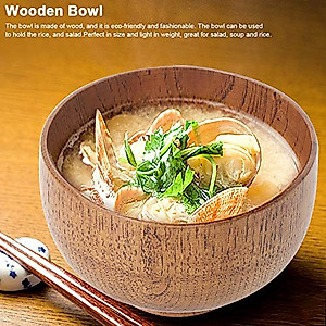 Practical Salad Bowl, Decorative Bowls Wooden Bowls, Fruit Bowls Rice for Soup Fruit Salad(Small 11cm)