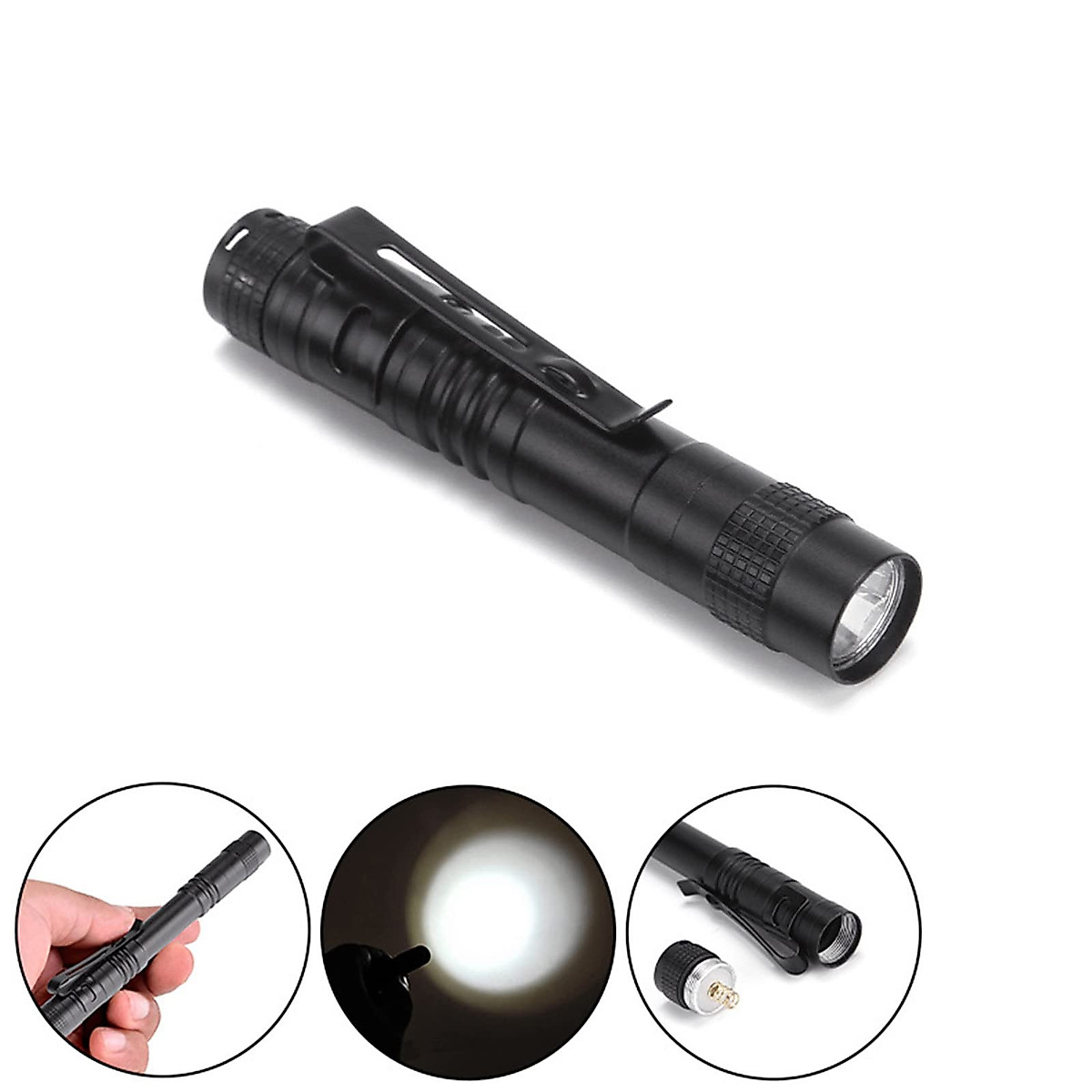 CENGNIAN Alloy Pen Led Observation Pen Clip Small Flashlight Emergency Source