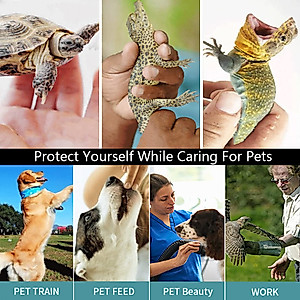 Hamiledyi Animal Handling Gloves,23.6in Bite Proof Anti-Scratch Protection Gloves,Pet Grooming/Nursing/Wildlife Rescue Safety Work Gloves for Reptiles Snakes Iguanas Cats Dogs Falcons.