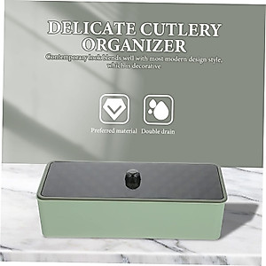 Zerodeko Diamond Cutlery Box utensil tray spoon organizer for kitchen drawers silverware tray flatware organizer plastic cutlery delicate cutlery organizer - clamshell drain box pp