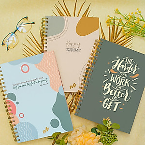 Only Zest Hardcover Spiral Journal, 10.25" x 7.25", 300 Pages Large College Ruled Notebook for Women, Ideal for Writing, Journaling, Note-Taking, Work, School