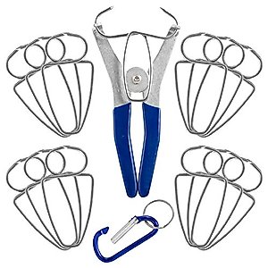 Fulton Spring Clamp Pliers with 13 Spring Clamps and Hip Clip Made in the USA