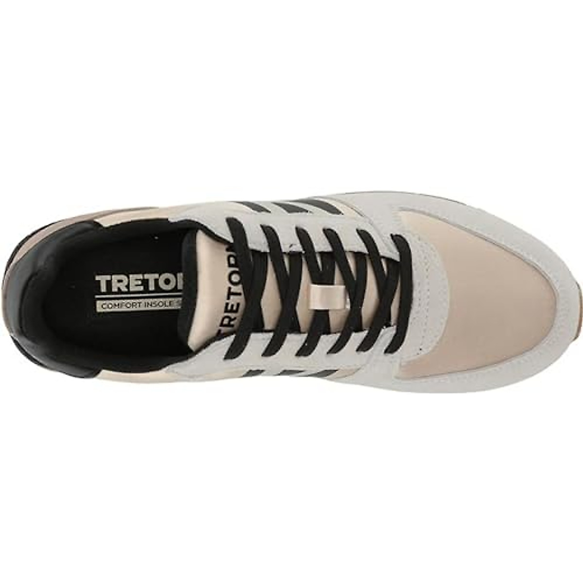 TRETORN womens Women's Lace-up Loyola Women s Lace Up Casual Fashion Sneakers Shoes with Classic Vintage Style, White/Taupe/Black, 11 US