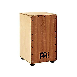 Meinl Cajon Box Drum with Internal Strings for Snare Effect - NOT MADE IN CHINA - Mahogany Frontplate / Baltic Birch Body, Woodcraft Professional, 2-YEAR WARRANTY(WCP100MH)