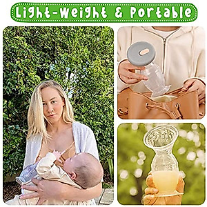 haakaa Silicone Breast Pump 150ml with Suction Base & Ladybugs Breast Milk Collector 75ml Combo,Silicone Breast Milk Catcher,Silicone Breast Shells & Nipple Therapy,Must Have for Breastfeeding