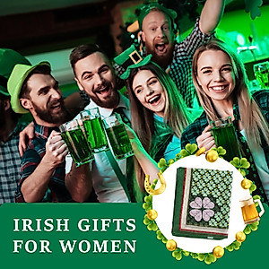 St. Patrick's Day Scarf Shamrock Scarves Shawl Irish Theme Scarfs for Women Holiday Green Clover Print