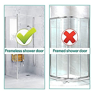 Haitis Shower Door Hooks, Extended Towel Hooks for Bathroom Frameless Glass Shower Door to Hand Suits, Robe, Towel, Squeegee, Loofah, Shaver 2 Pack Silver