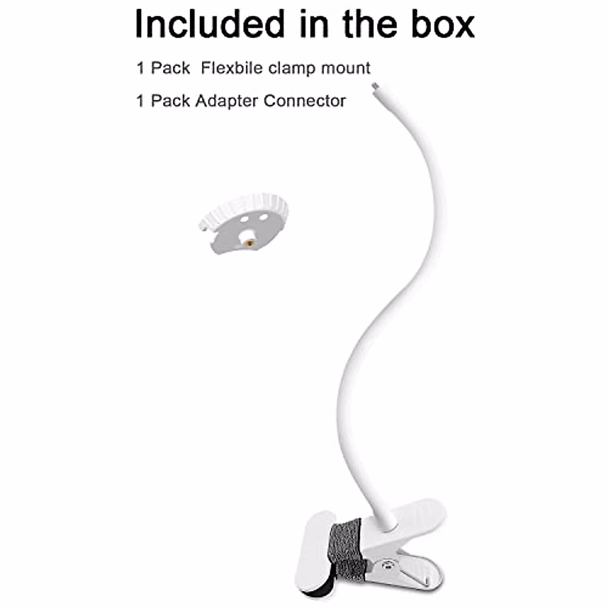 AOZTSUN Baby Monitor Mount Compatible with Babysense HD S2/ V43 Baby Monitor and Other Baby Monitor with 1/4 Threaded Hole 15.7 inches Flexible Clip Clamp Mount Long Gooseneck Arm