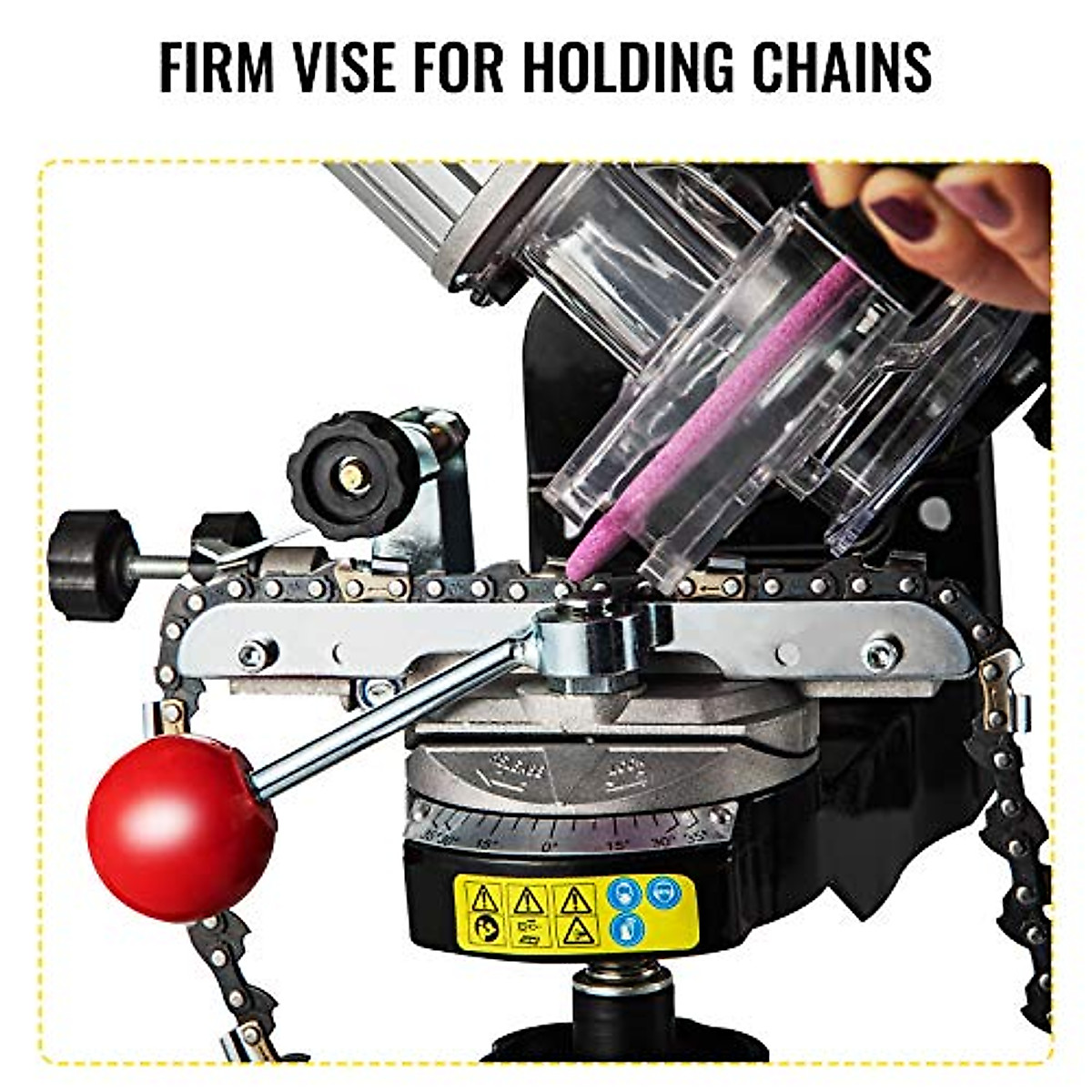 Mophorn Chainsaw Sharpener 230W, Professional Multi-Angle Adjustable Chain Grinder 3000RPM, Electric Chainsaw Blade Sharpener for 1/4" to 2/5" Chains