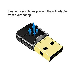 USB WiFi Adapter, AC600 Mini Wireless Network WiFi Dongle for PC/Desktop/Laptop, Dual Band (2.4G/150Mbps+5G/433Mbps) 802.11 ac, Support Windows 11/10/8/8.1/7/Vista/XP, Mac OS 10.9-10.15
