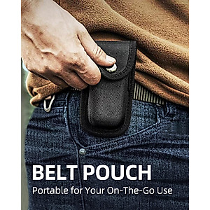 Multitool Knife, Pohaku 13 in 1 Pocket Multitool, Multi Tool with 3" Large Blade, Safety Locking Design, Spring-Action Plier, Durable Nylon Sheath for Outdoor, Camping, Fishing, Survival,Hiking