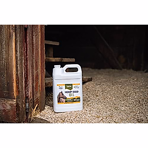 Hemptana Equine Hemp Seed Oil - Natural Support for Inflammation, Immune Support, & Gut, Coat, Hoof & Joint Health - Cold Pressed & Non GMO - Made in The USA - (1 Gal)