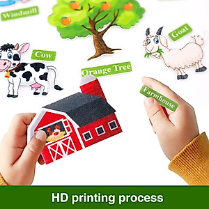 Craftstory Animals Felt Board Stories for Toddlers, Felt Animals Figures Toys Arts and Crafts Sensory Gifts for Classroom Storytelling School Daycare Supplies (Farm Anmals)