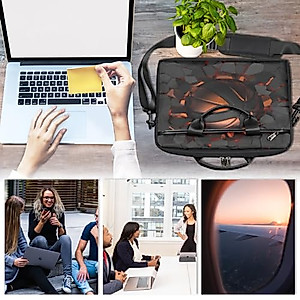 Basketball Crash Laptop Computer Bag Waterproof Shoulder Messenger Bag 13-15 inch Durable Laptop Tote Bag with Shoulder Strap Handle Lightweight Crossbody Briefcase