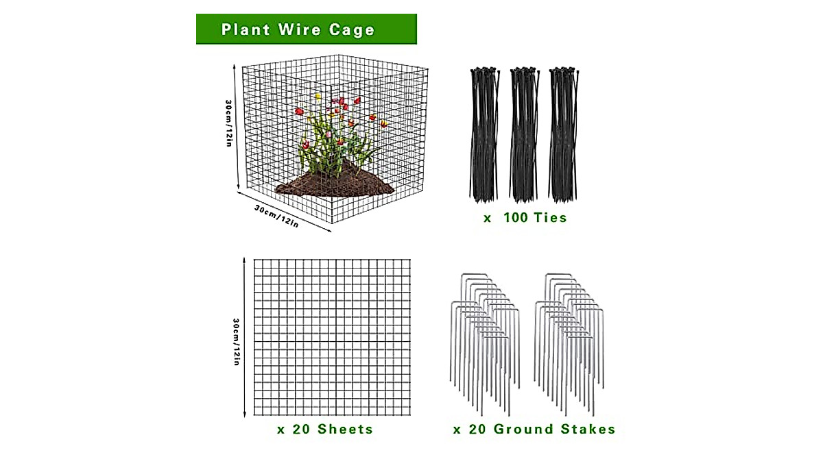 Protect Your Garden: 5 Pack Wire Plant Cages