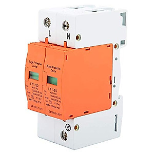 2 Pole 1 Piece Protection Device DIN Rail Mount Protector Low Voltage Device 10-20KA 420V Electronic Lightning Protection