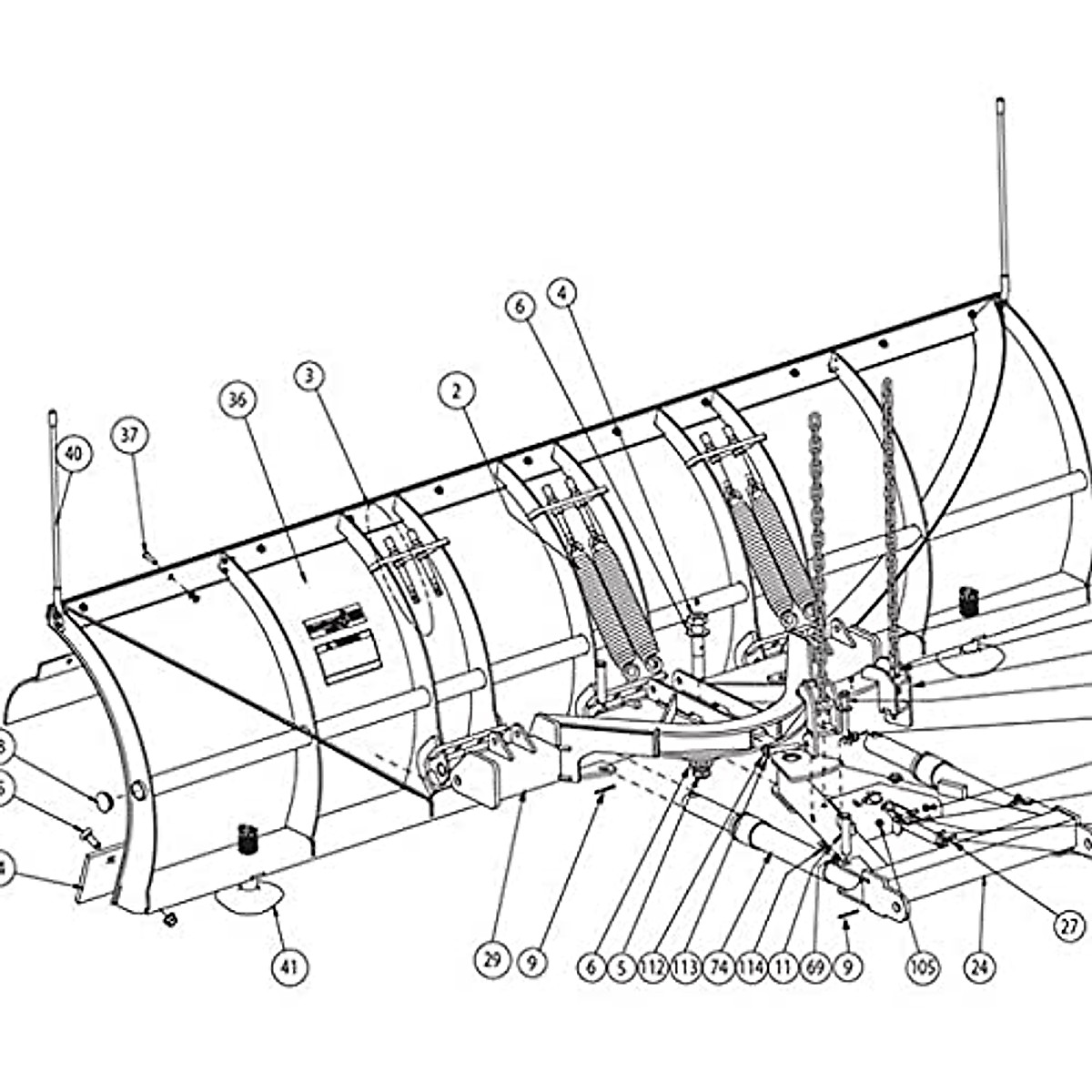 SnowDogg Part # 16101200 - Replacement Trip Spring