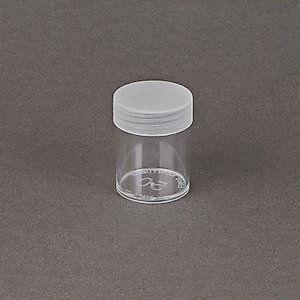Finngamo (5) Brand Round Clear Plastic (Half Dollars) Size Coin Storage Tube Holders with Screw on Lid c