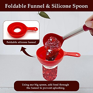 REPALY 8 Pieces Canning Supplies Starter Kit, Canning Tools Set with Rack, Funnel, Spoon, Tongs, Jar Lifter, Lid Lifter, Jar Wrench, Bubble Remover