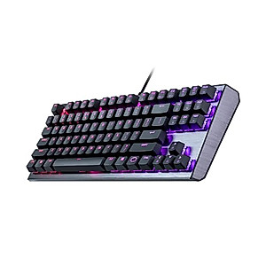Cooler Master CK530 Tenkeyless Gaming Mechanical Keyboard with Red Switches, RGB backlighting, On-the-fly CONTROLS, and Aluminum Top Plate