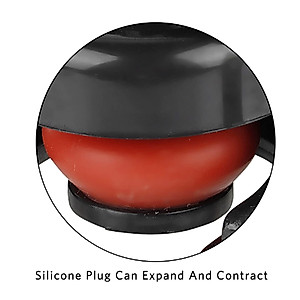 HERCHR 5PCS Wine Bottle Stoppers, Champagne Bottle Stopper with Food Grade Silicone Leak proof Keep Fresh, Champagne Stopper Professional Wine Saver for Champagne, Cava, Prosecco and Sparkling, Black