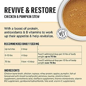 The Honest Kitchen Functional Pour Overs™: Revive & Restore - Chicken & Pumpkin Stew Dog Food Topper, 5.5 oz x12