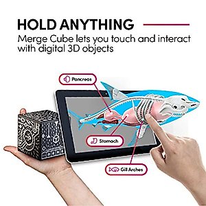 Merge Cube (2 Pack) Hold Anything - Hands-on Science and STEM Education | Digital Teaching Aids - Science Simulations and STEM Projects - Home School, Remote and in Classroom Learning - iOS & Android