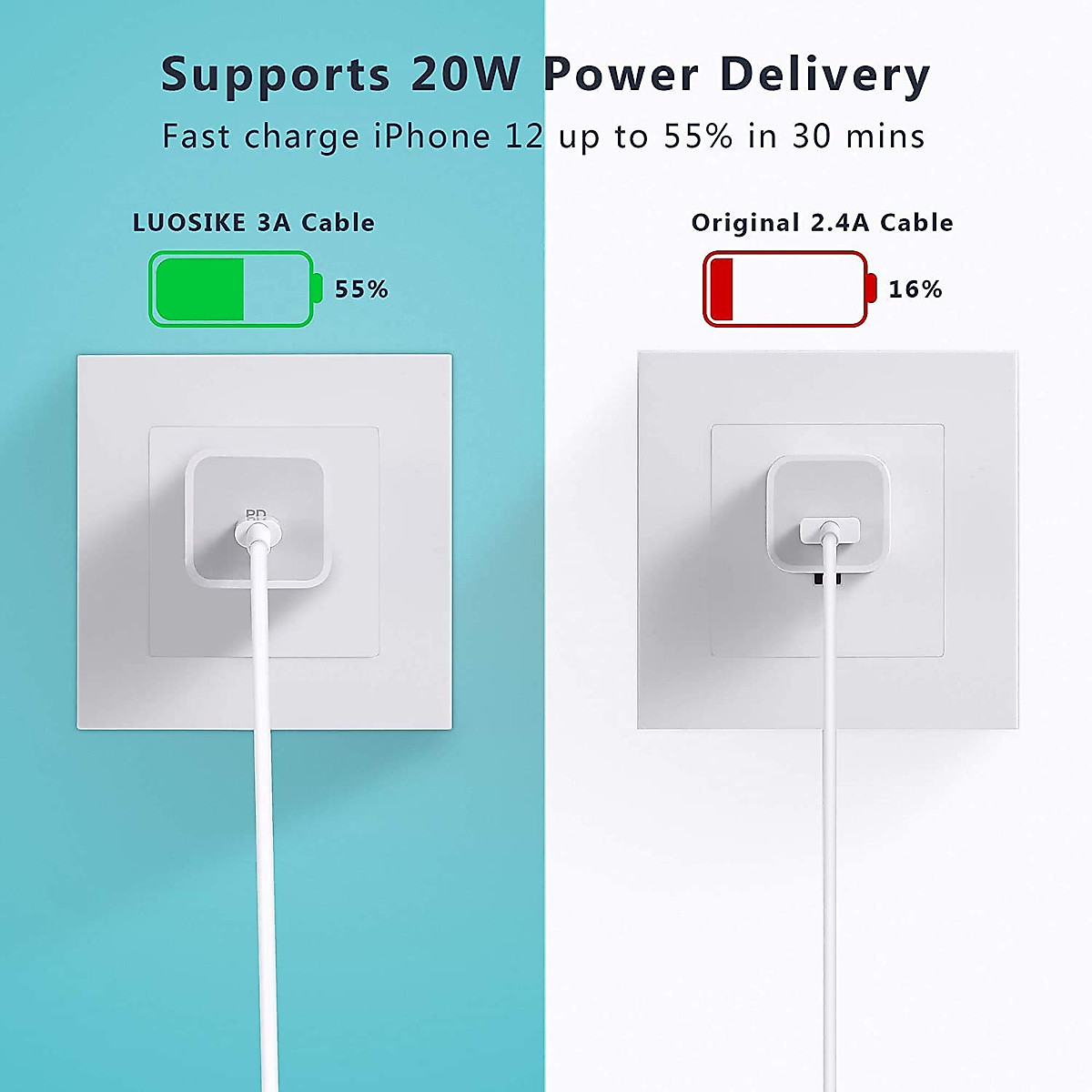 【Apple MFi Certified】USB C to Lightning Cable,Belcompany 2 Pack iPhone Fast Charger Cable Power Delivery Lightning to USB C Charger Cord for iPhone 12 Pro Max/11 Pro/X/XS/XR/8 P/iPad/AirPods Pro-6.6ft