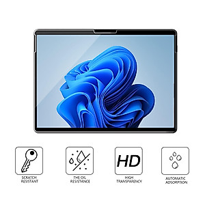 Megoo Screen Protector for Microsoft Surface Pro 11/10 (2024) - Also Fits Surface Pro 9, Pro 8, and Pro X (13 inch) - Tempered Glass/High Sensitivity/Support Surface Pen/Smooth Touch, 2 Pack