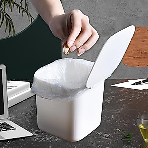 Mini Trash Can with Lid, Small Trash Can, Desk Trash Can, Countertop Mini Garbage Cans, Tiny Waste Basket