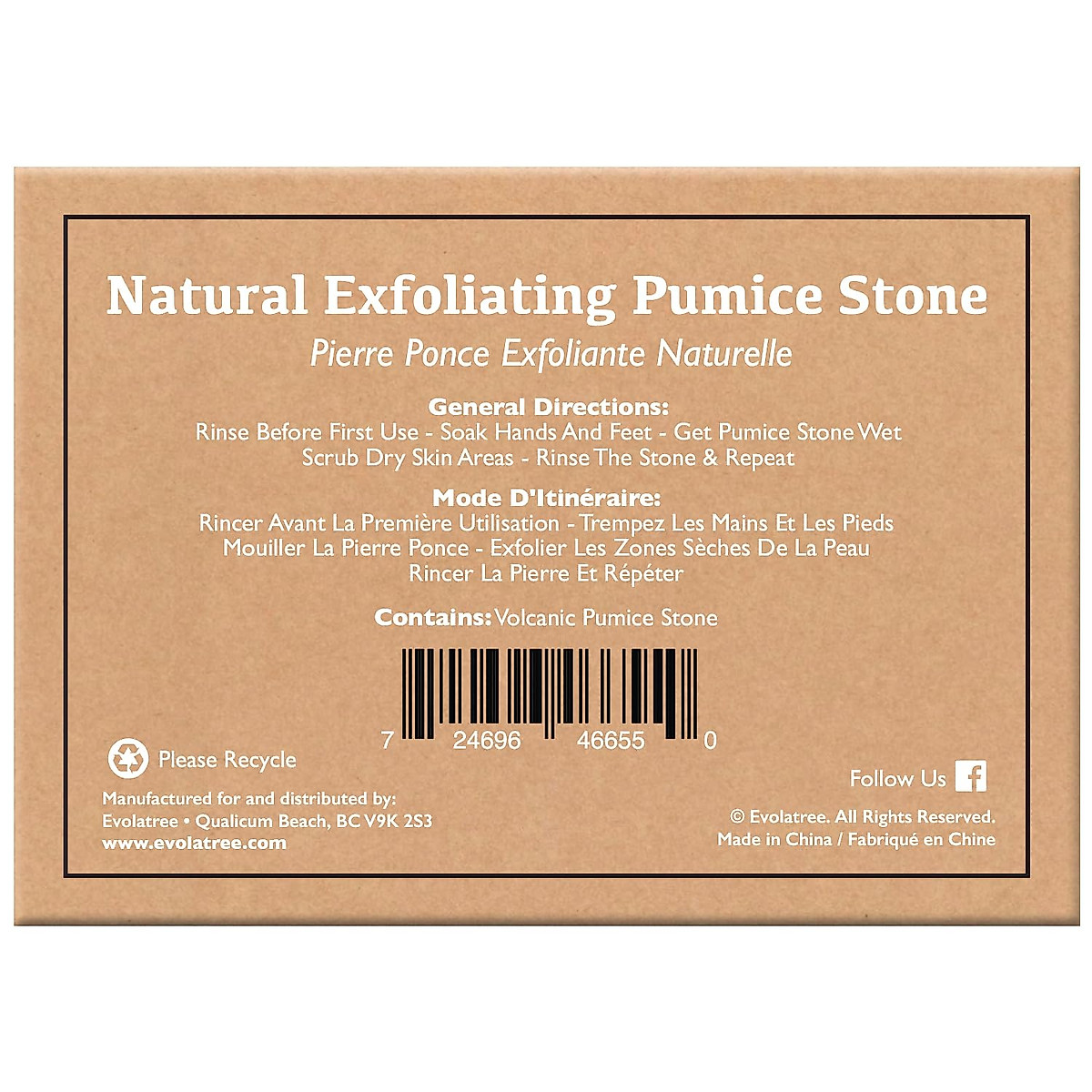 Evolatree Pumice Stone for Feet - Lava Foot Scrub, Cleaning & Exfoliating Hard Dead Skin, Corn & Callus Remover for Hands, Heels - Shower & Bath Wet Foot Scrubber, Scraper Pedicure Supplies Care Tool