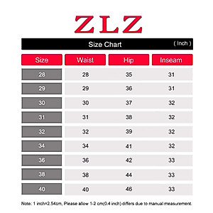 ZLZ Black Ripped Biker Jeans for Men Slim Fit, Men's Comfy Stretch Distressed Biker Jeans Pants Rock, Designer Jeans, Size 36