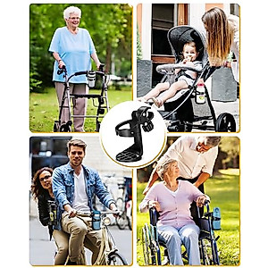 Pack of 2 Stroller Cup Holder, Universal Drink Bottle Holders for Trolleys,Wheelchair, Walker,Bicycle,Bike
