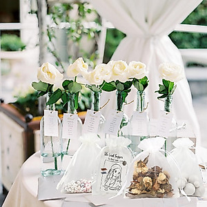 Organza Bags, 50 Pcs Small Mesh Bags Drawstring 3.54"x4.72"(9x12cm), White Jewelry Bags Drawstring Mesh Gift Bags for Party Wedding Christmas Jewelry Candy Bathroom Soaps Makeup Wrapping Supplie