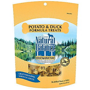 Natural Balance Limited Ingredient Dog Treats Potato & Duck Formula, 14 oz, 3 Pack